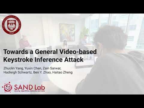 Towards a General Video-based Keystroke Inference Attack - YouTube