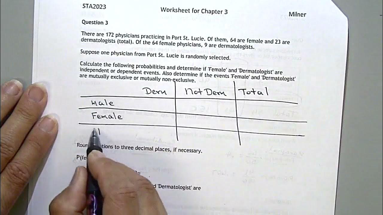 STA2023 Chapter 3 Extra Problems - YouTube