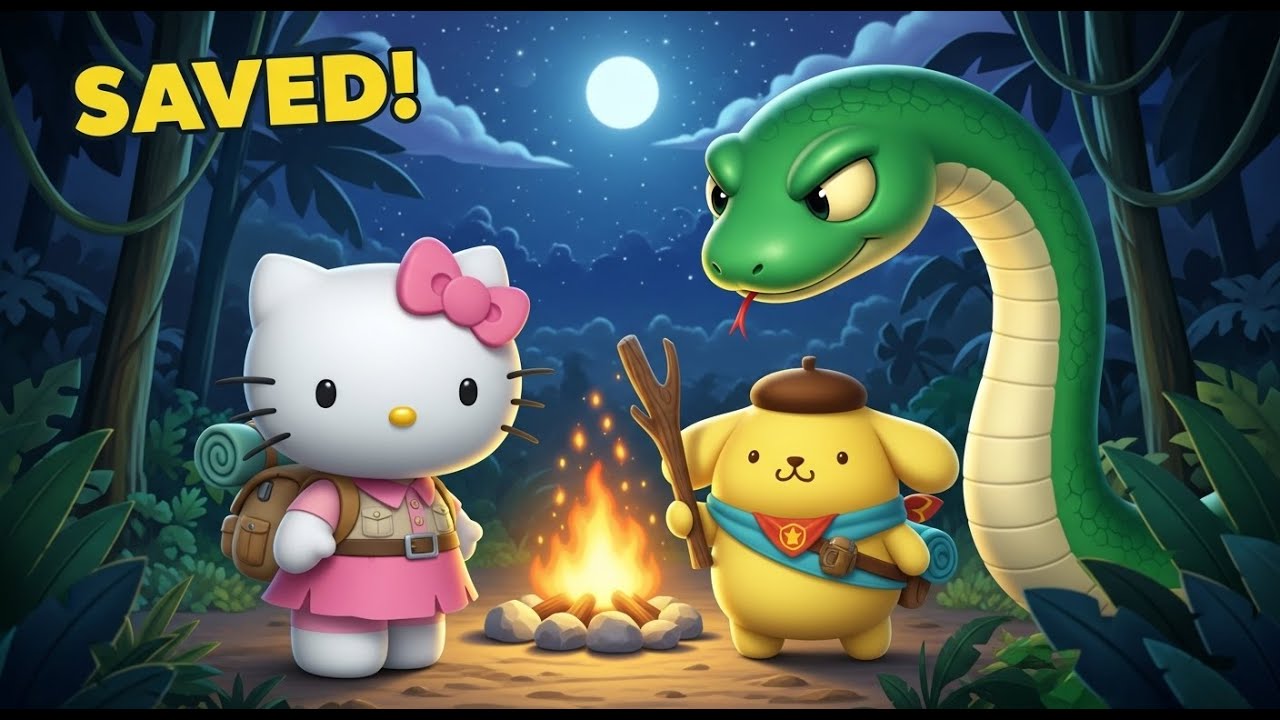 Pompompurin Saves Hello Kitty from Snake! 🐍 - YouTube