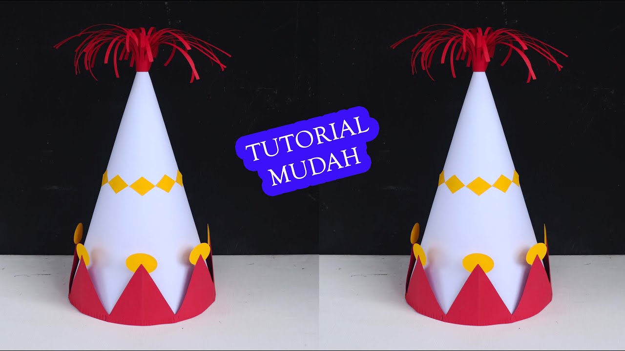 Cara membuat topi kerucut dari kertas karton untuk MPLS MOS karnaval 17 ...