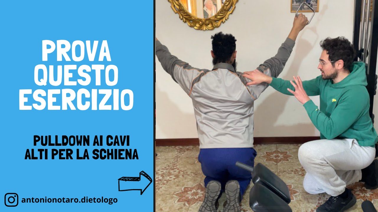 Pulldown ai cavi alti per allenare la schiena! - YouTube