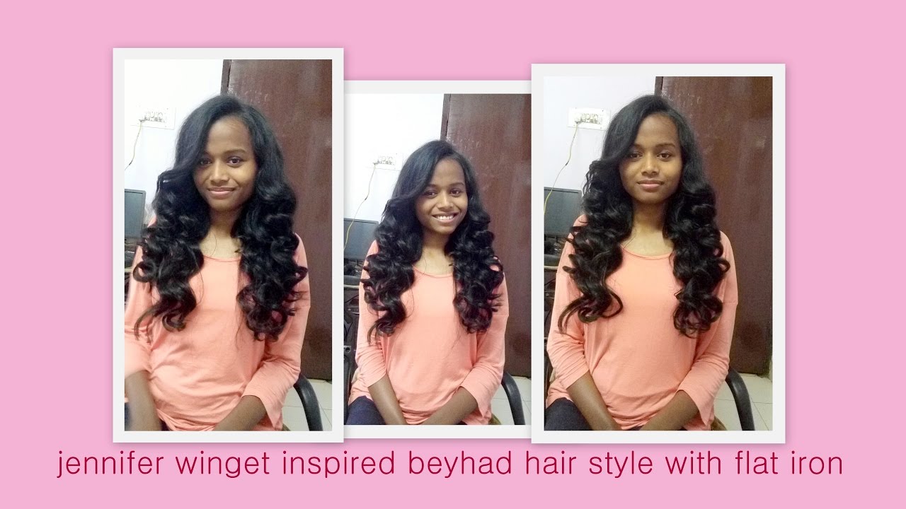 JENNIFER WINGET BEYHADH INSPIRED HAIR WITH FLAT IRON - YouTube