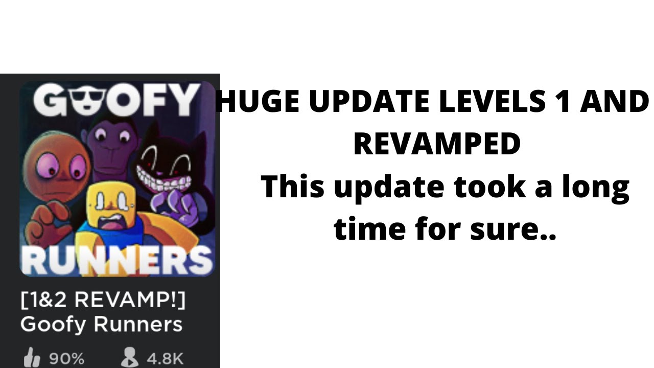 THE BEST UPDATE IN GOOFY RUNNERS? (Roblox goofy runners update levels 1 ...