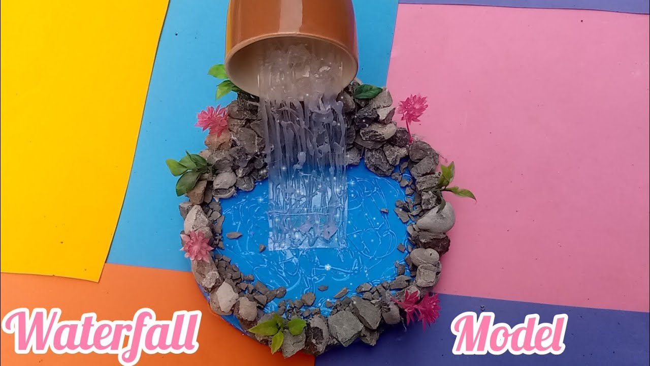 Making waterfall at home | making waterfall decoration piece | Wall ...