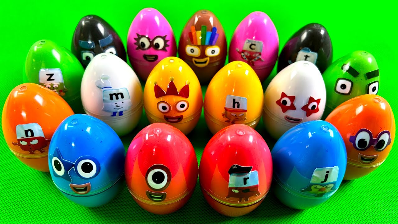 Numberblocks & Alphablocks | Looking CLAY with Mini Dinosaur Eggs ...