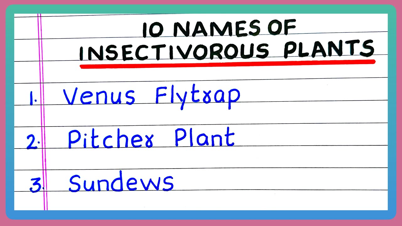 10 Names of Insectivorous Plants | 10 Examples of Insectivorous Plants ...