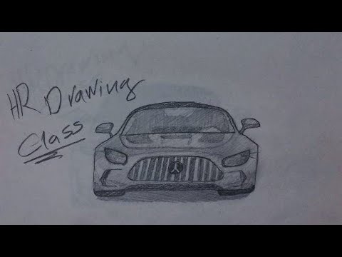 EASY WAY TO DRAW CAR | DRAWING MERCEDES GTR #mercedes #luxurycars - YouTube
