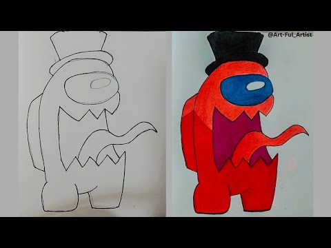 How To Draw Imposter From Among Us 🔥🎨 | Learn Step-By-Step | Drawing ...
