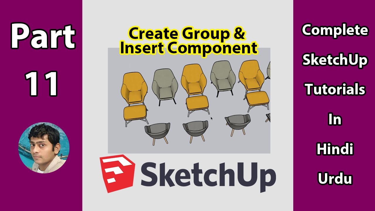 11 Creating Group And Insert Component In SketchUp Complete 11 Creating Group And Insert Component In SketchUp Complete