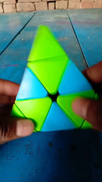 Artist Life 🥹☠️ How to make checkerboard pattern on pyramid cube #shorts #cubing #rubikscube ...
