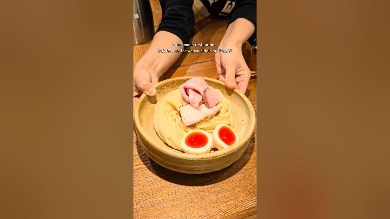 A Tsukemen Shop… But Famous for Wagyu Sirloin Sukiyaki?! #short food japan #short food japan ...