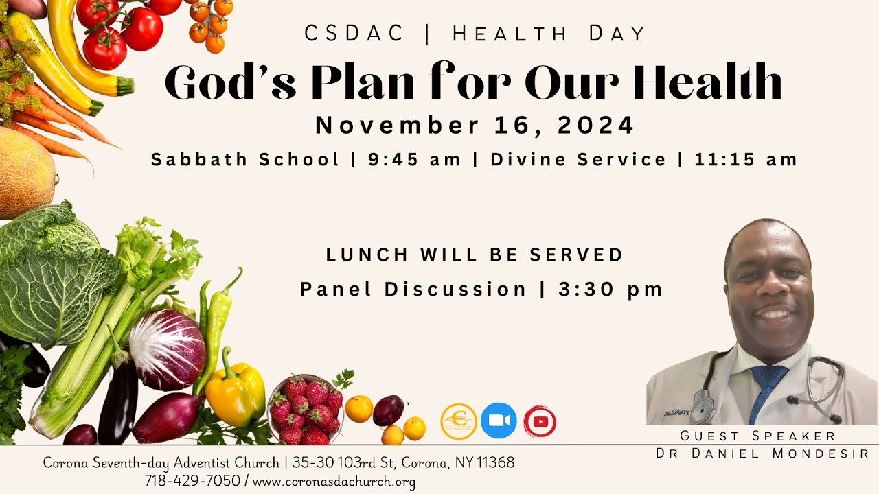 Health Day | God’s Plan for Our Health | November 16, 2024 | CSDAC ...