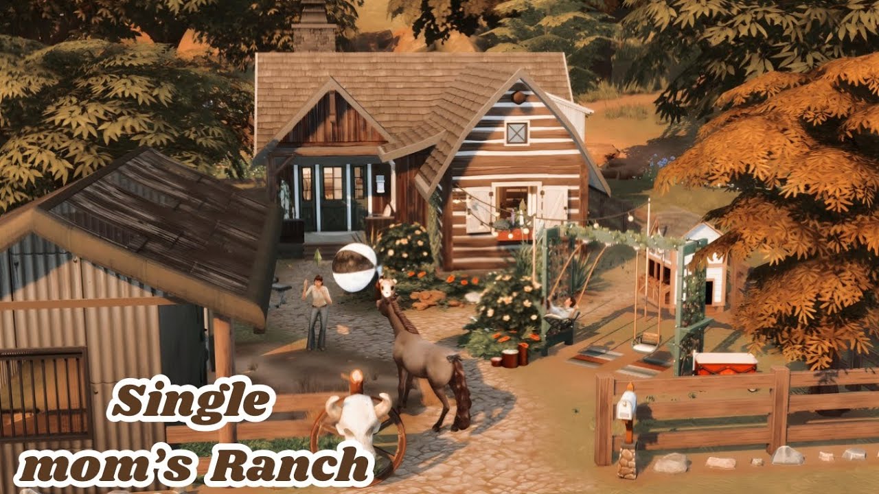 Single Mom's Ranch | The Sims 4 Speed Build - YouTube