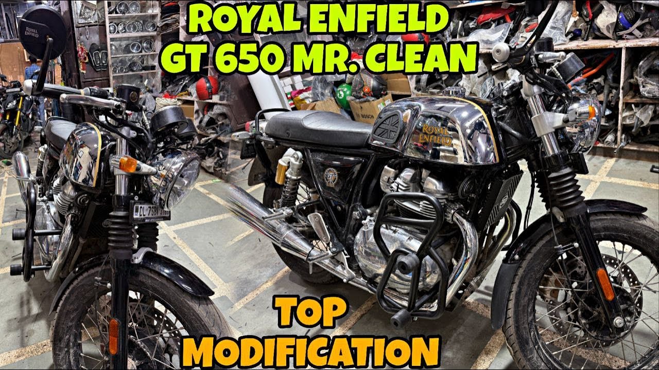 Royal Enfield GT 650 Mr Clean Safety Needful Modification | New Crash ...