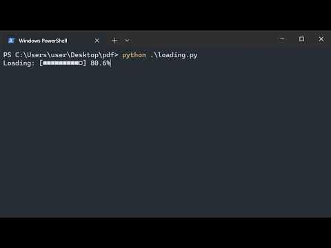 Console Loading Screen Using Python - YouTube