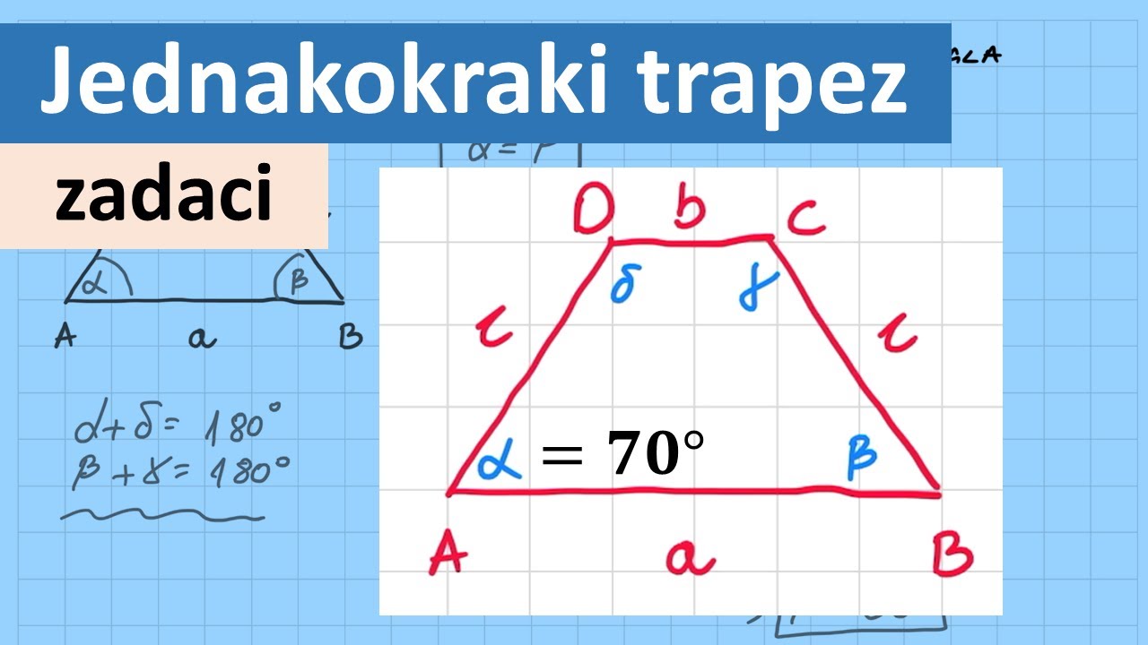 Jednakokraki trapez zadaci - YouTube