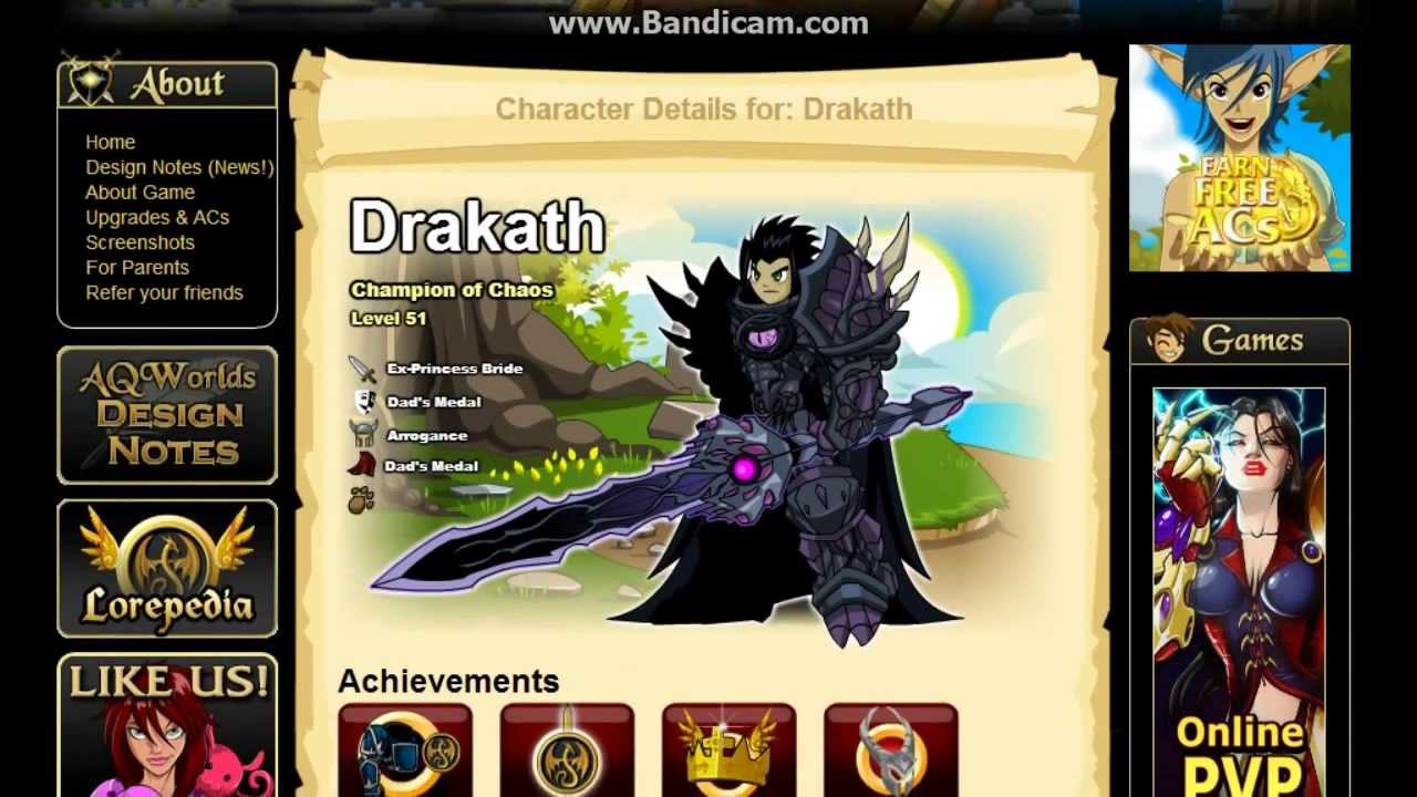 AQW - As He Turns Back to the Lord of Chaos Drakath ! - YouTube