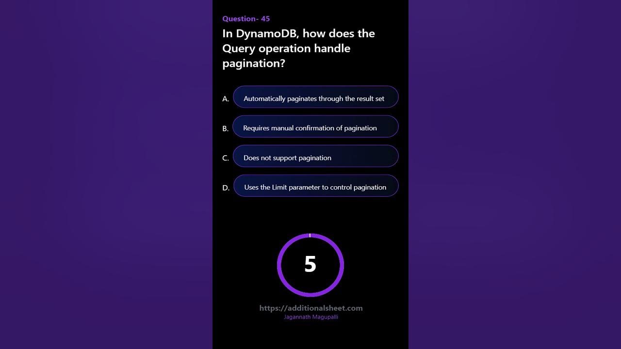 In DynamoDB how does the Query operation handle pagination - YouTube