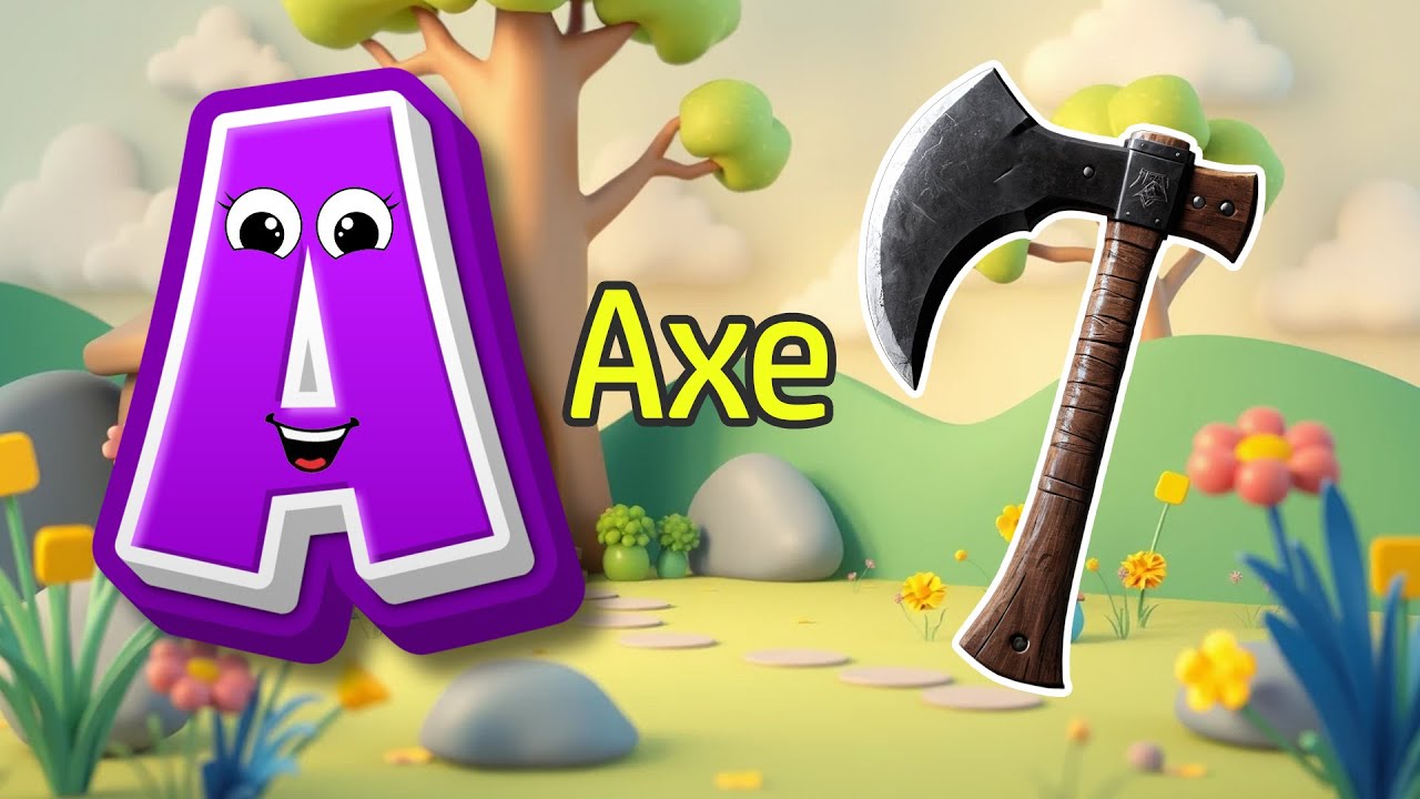 A is for Axe, ABC Phonics Song - Toddler Learning Songs, Nursery Rhymes ...