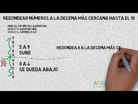Redondear números a la decena mas cercana, hasta el 10 - YouTube