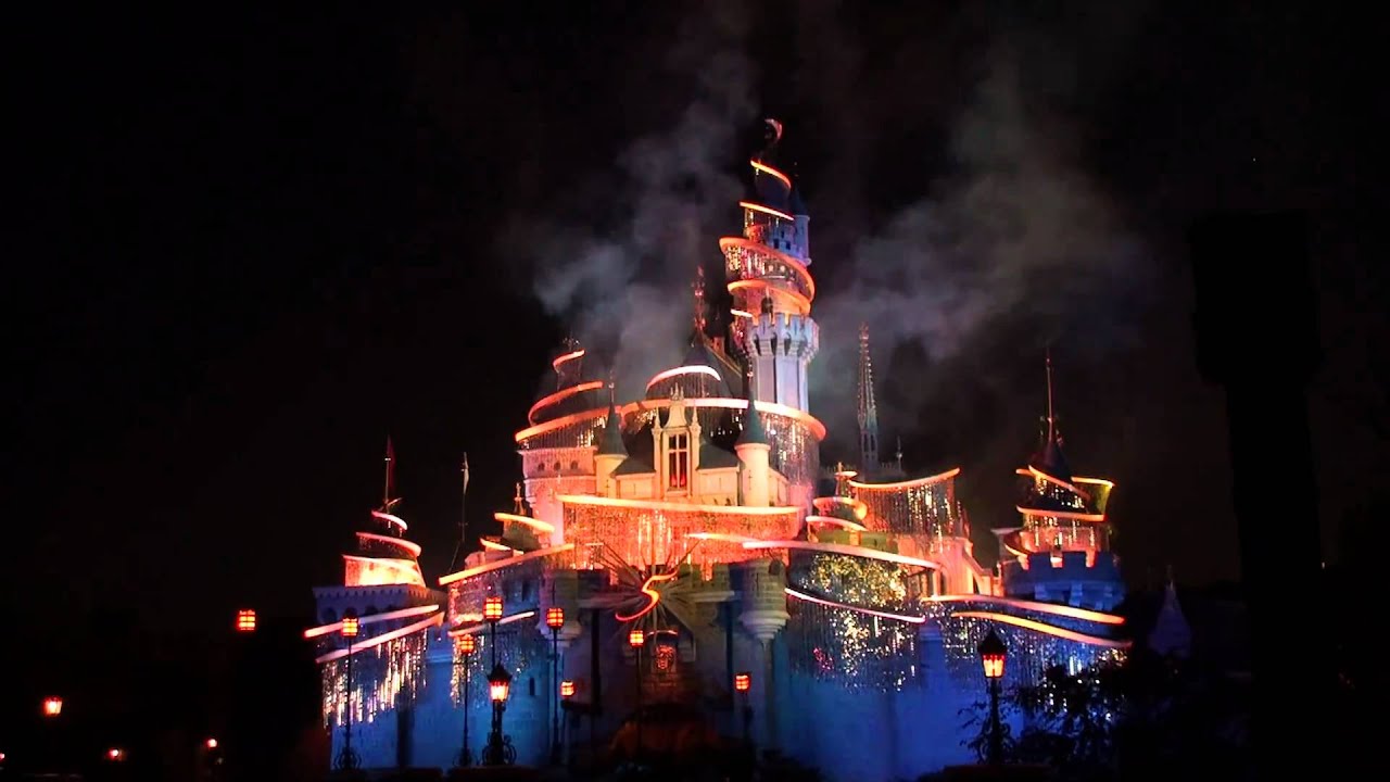 Hongkong Disneyland - Tinker Bell Castle Illumination - YouTube