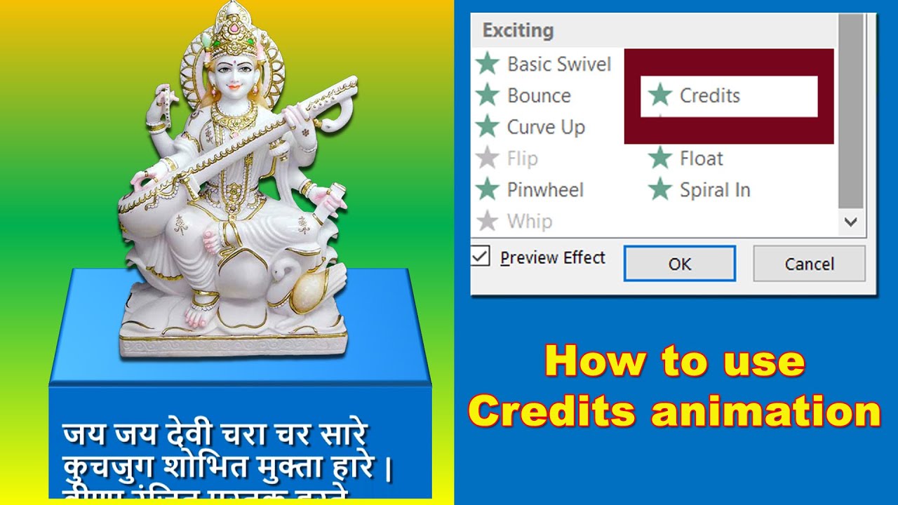 How to use "Credits" animation to create artistic presentations ...