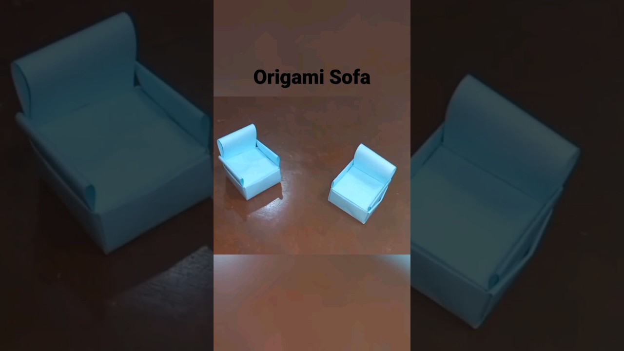 Origami Sofa #origami #origamisofa #sofa #art #artwork #craft #projectwork #papercrafts # ...