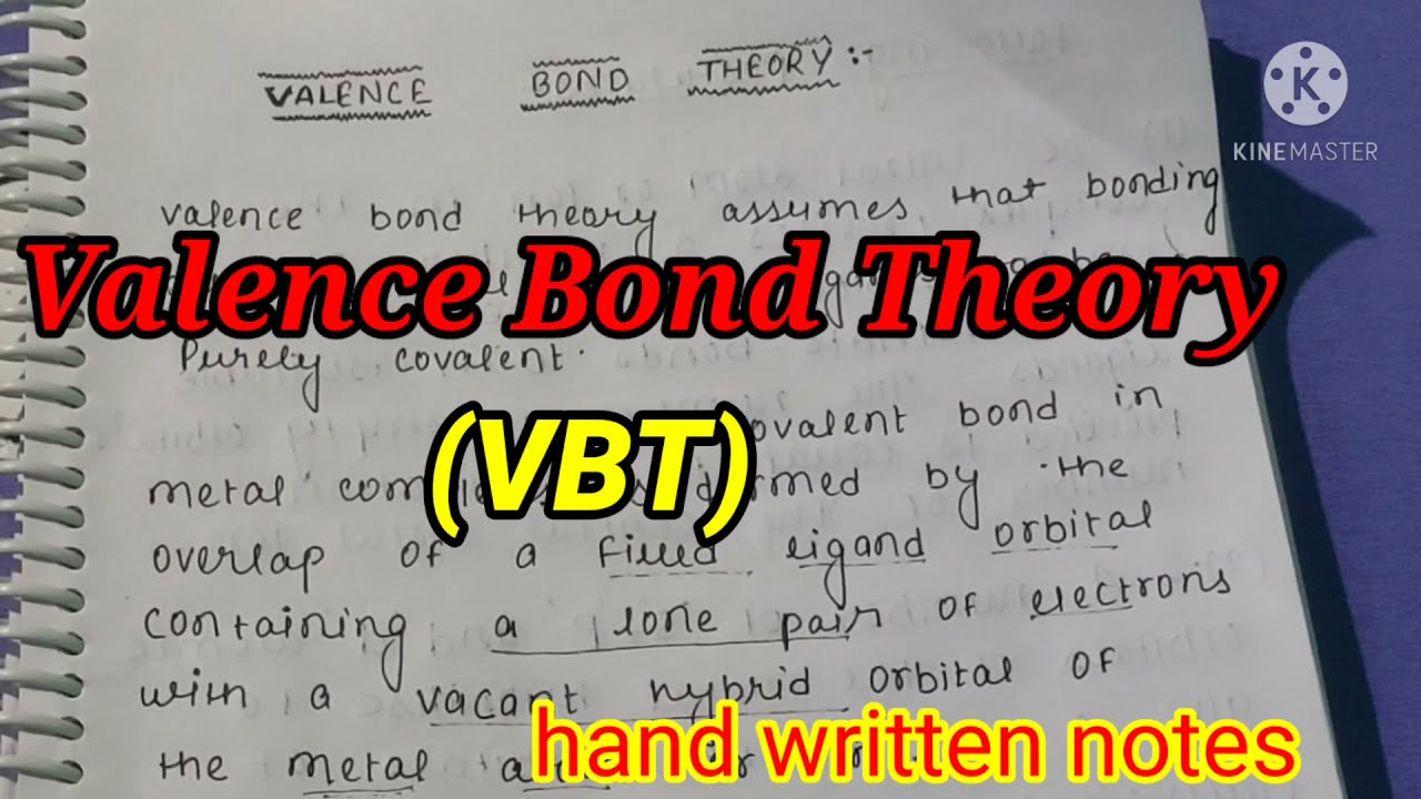 Valence bond theory | VBT postulates| - YouTube