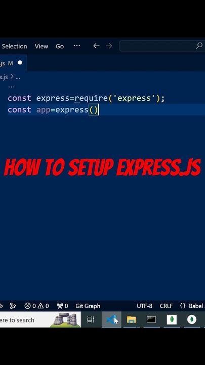 How to start Express.js or Node project in one minute #expressjs #nodejs - YouTube