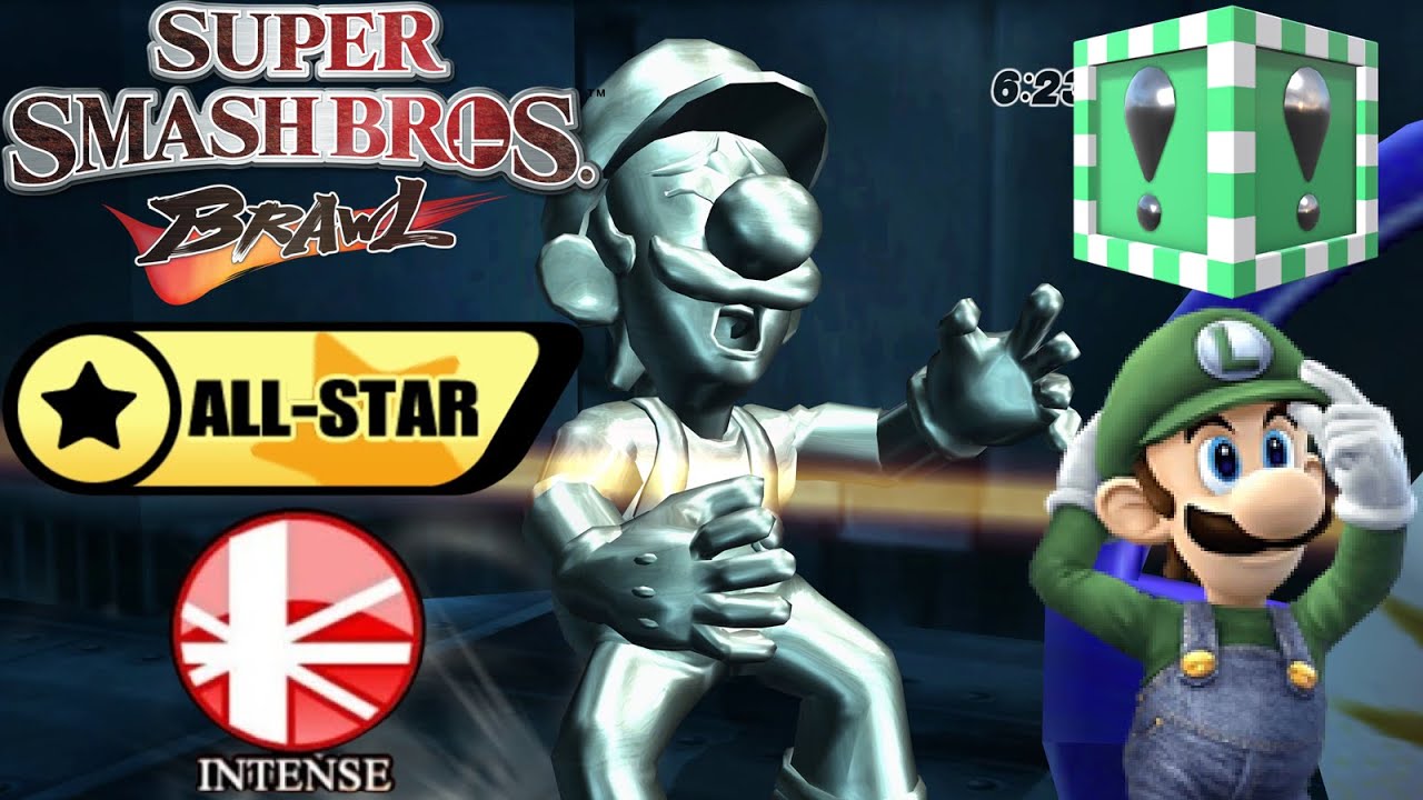 Super Smash Bros. Brawl: All-Star Mode on Intense with Metal Luigi ...