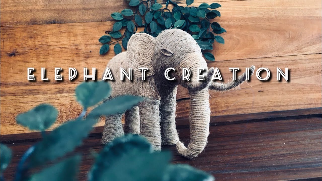 Jute Elephant Creation Jute Craft Ideas - YouTube