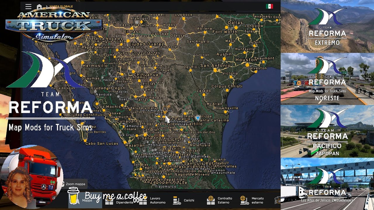 American Truck Simulator (1.54) All Team Reforma map Addons Combo [1.54 ...