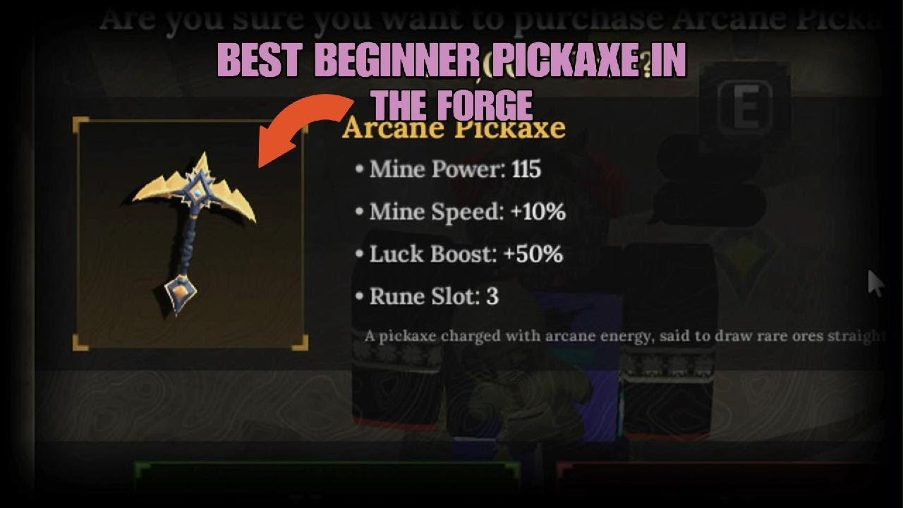 The BEST Pickaxe Guide In THE FORGE! (Roblox) - YouTube