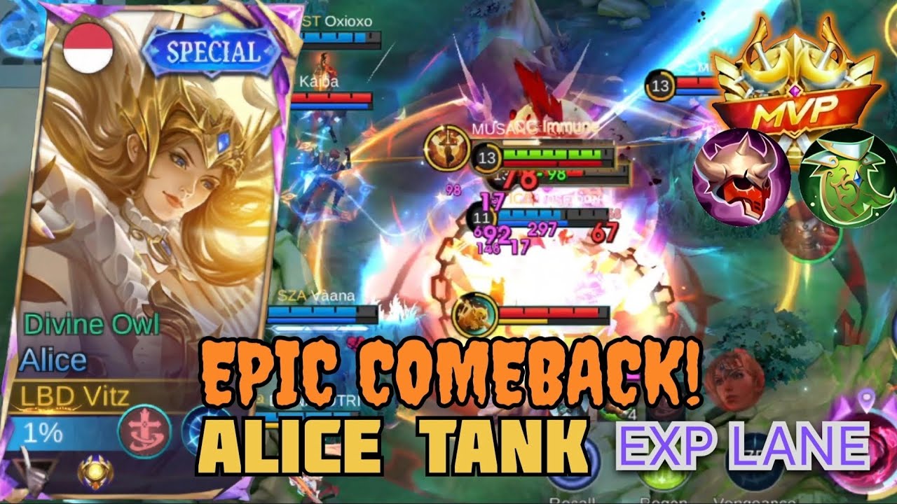 BROKEN REVAMP ALICE TANK GAMEPLAY | Mobile Legends - YouTube