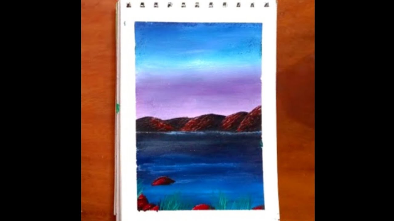 Purple lake painting 💜 | Acrylic painting - YouTube