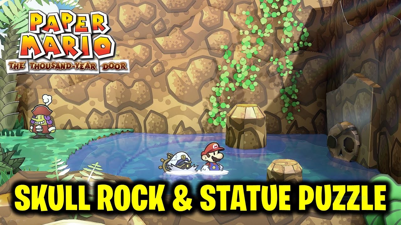 Skull Rock & Stached Statues Puzzle | Keelhaul Key | Paper Mario: The ...
