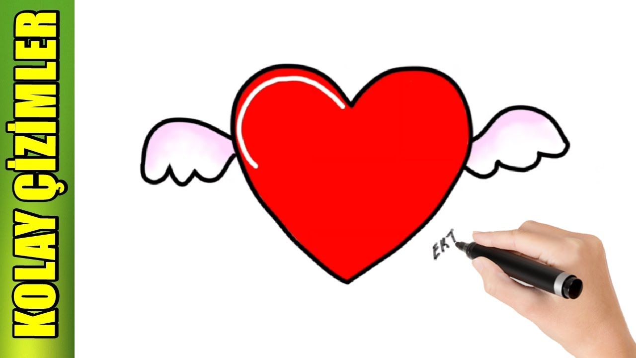 Tatlı kalp nasıl çizilir - çOOOk kolay kalp çizimi - kolay çizimler ...