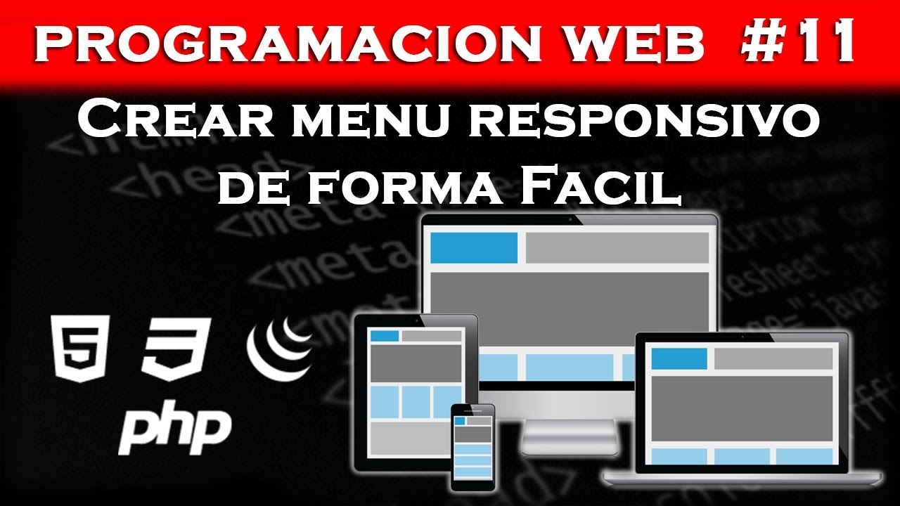 Programacion Web #11 Como hacer un Menu Responsivo Facil - YouTube