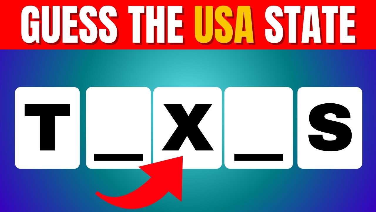 Guess the USA State Without Vowels 🇺🇸 | 50 States Quiz Challenge | Fun ...