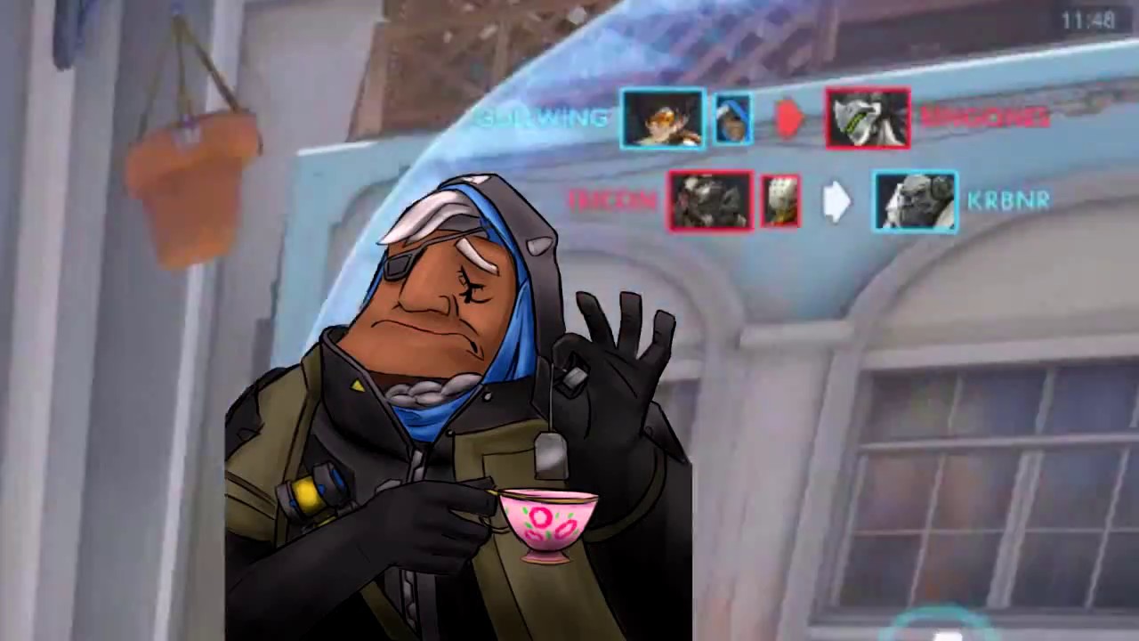 Overwatch Ana play - Sleep dart on Genji - YouTube