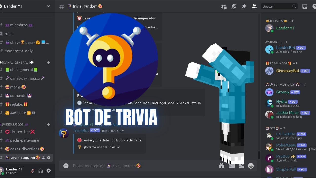 Como Tener Un Bot De Trivia🗣🤖 - YouTube