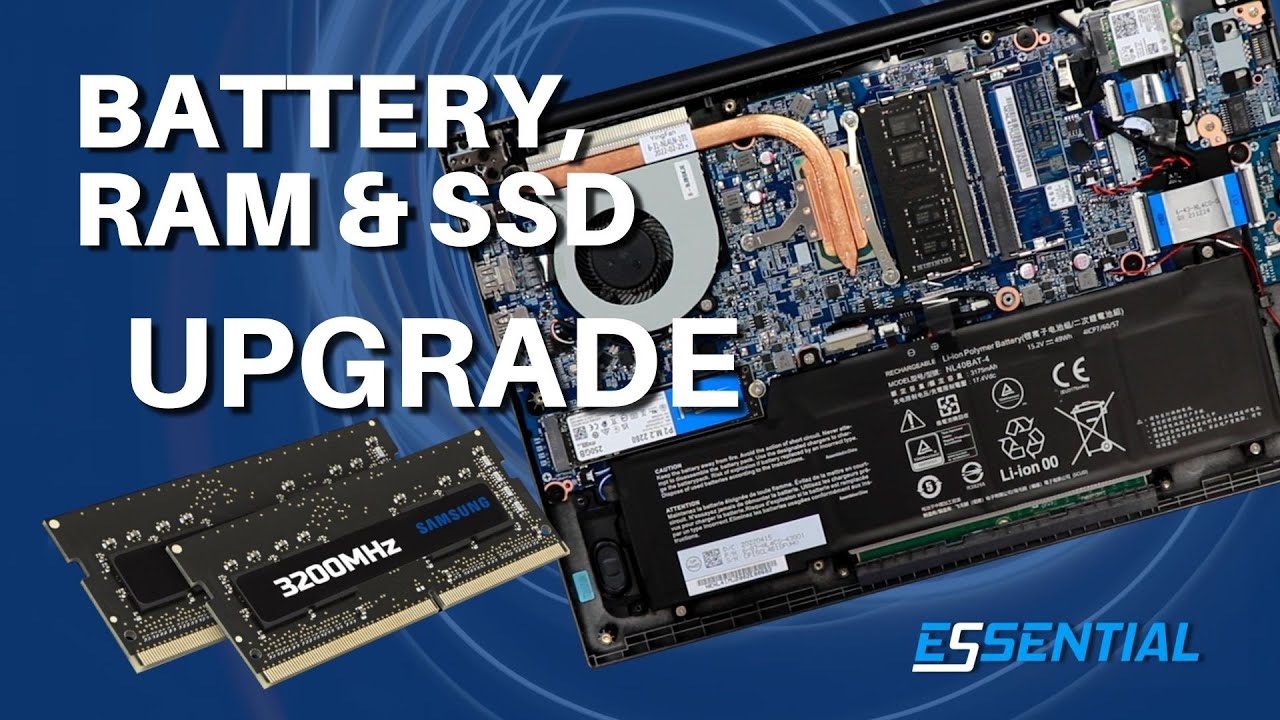 Cómo cambiar componentes - How to replace battery, RAM & SSD ESSENTIAL ...
