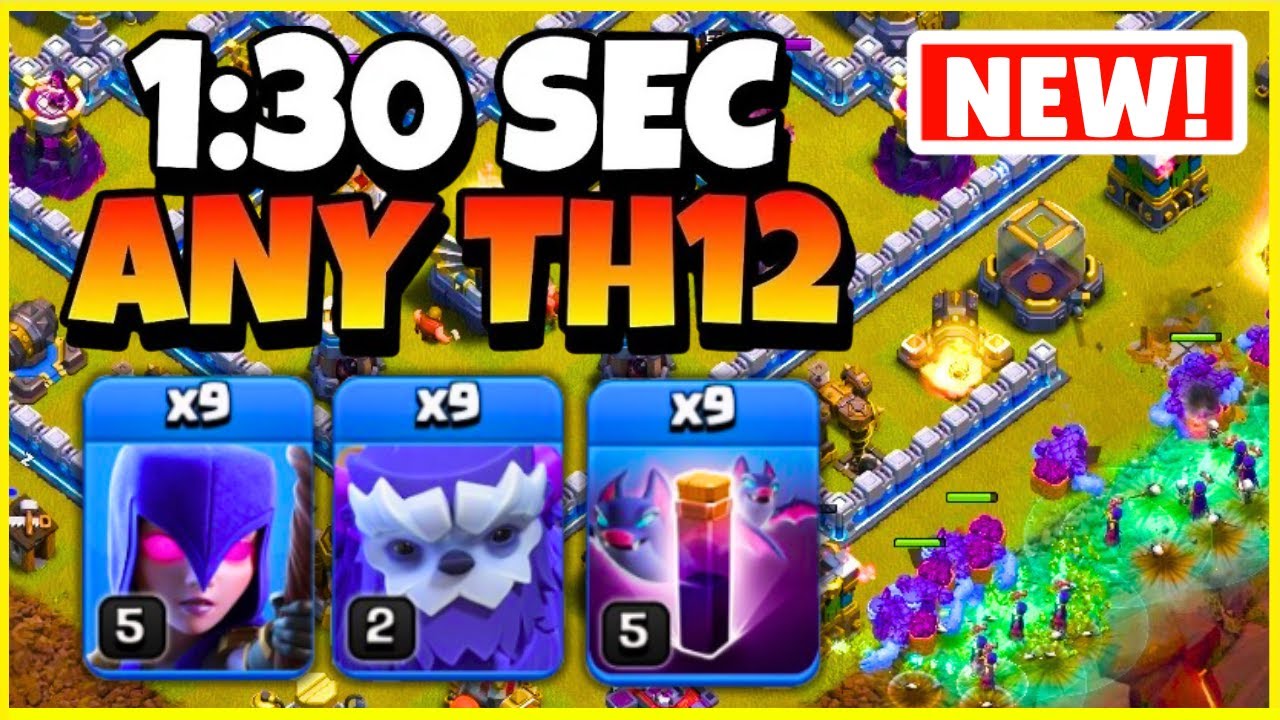 EPIC STRATEGY | Th12 YETI+WITCH Attack Strategy | Th12 Best Attack ...