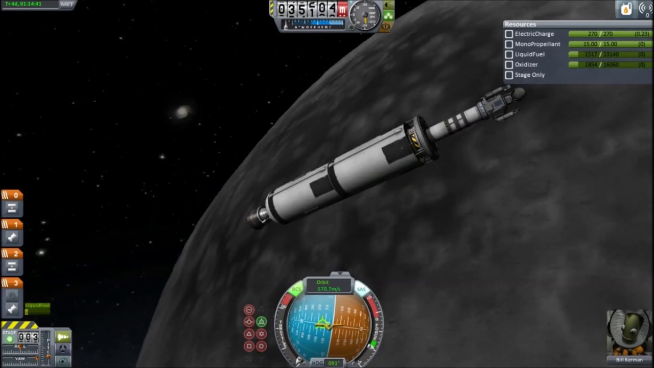 KSP (Kerbal Space Program) Moon Landing - YouTube