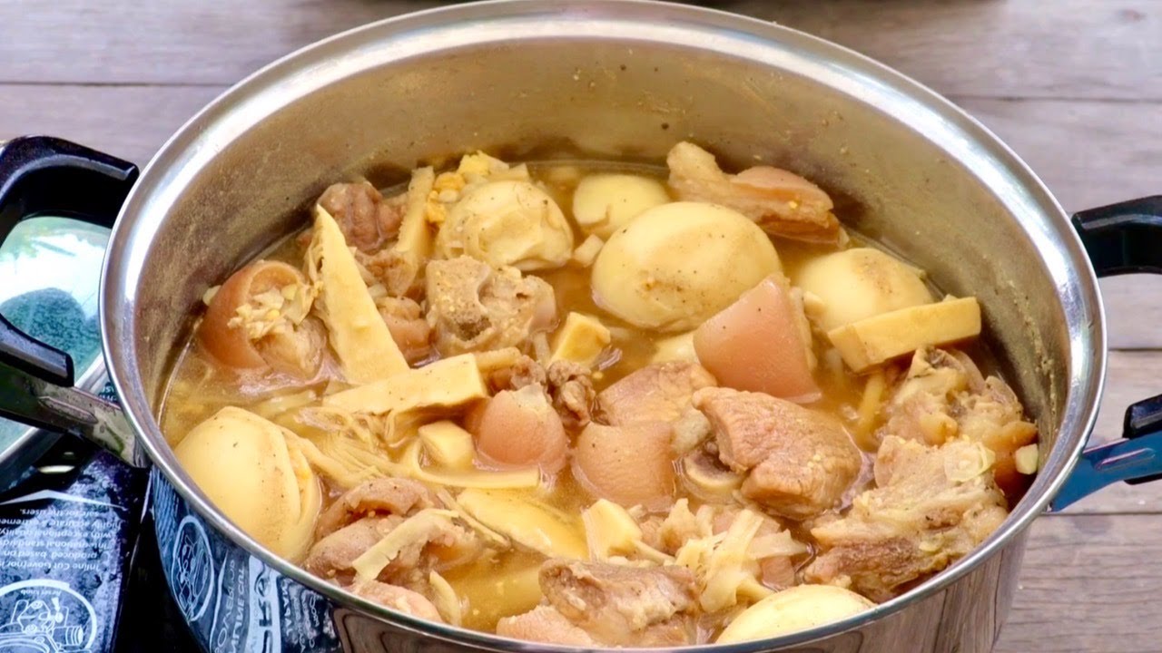 Pork Leg Stew with Sweet Bamboo Shoot and Coconut Water-Sweet Bamboo ...