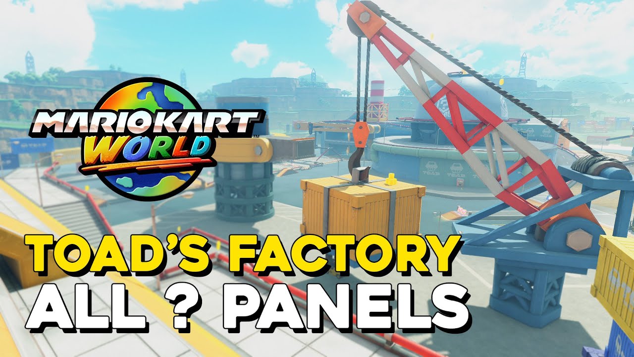 Mario Kart World Toad's Factory All ? Panel Locations - YouTube