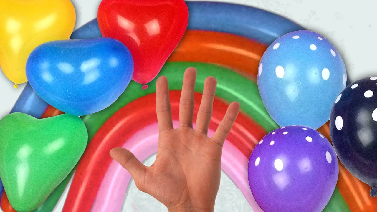 Learn Colours Wet Balloons Compilation|Water Food Finger|Colors Balloon ...