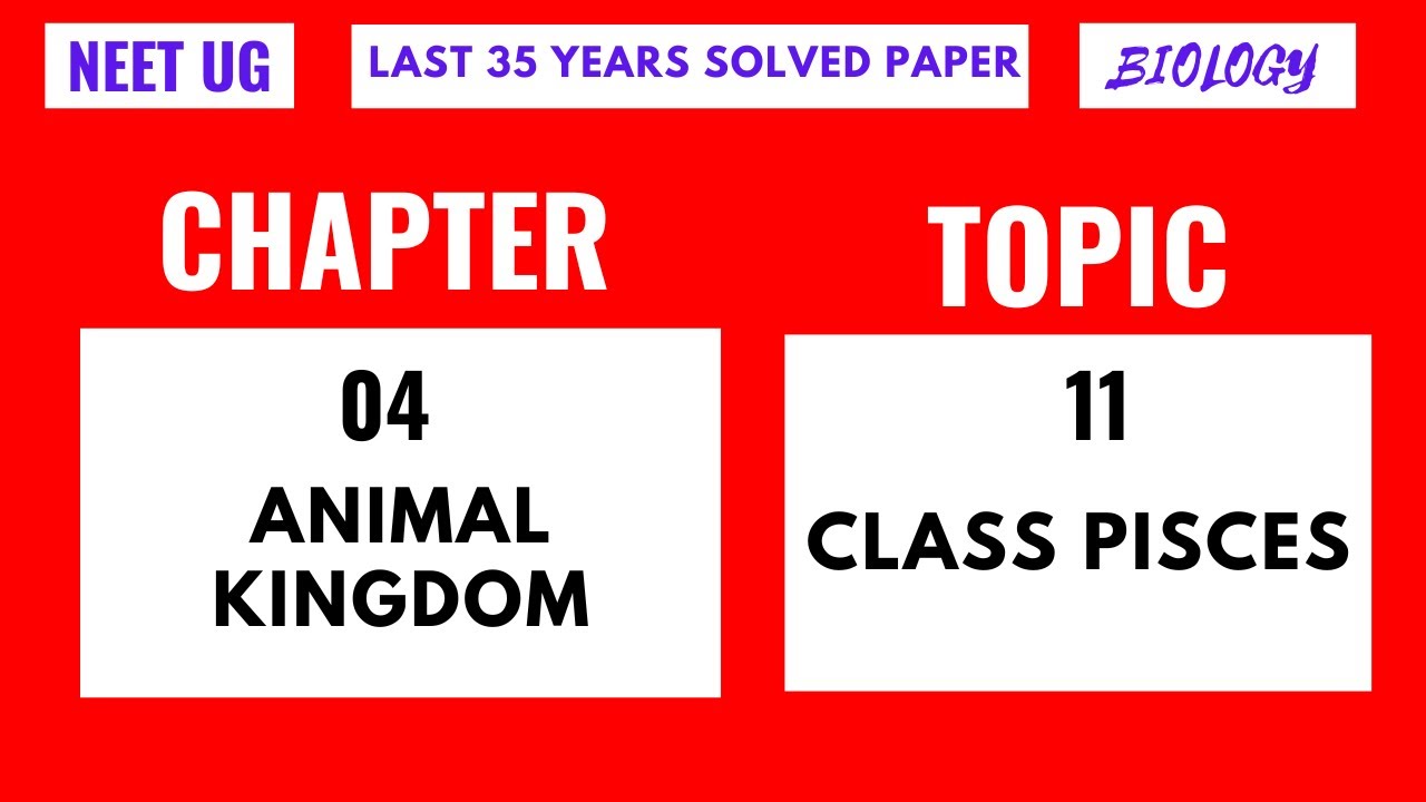 Class Pisces Class 11 | Animal Kingdom Class 11 Biology | NEET PYQS ...