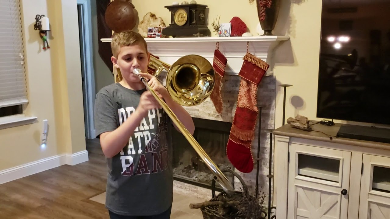 Nicholas on trombone - YouTube