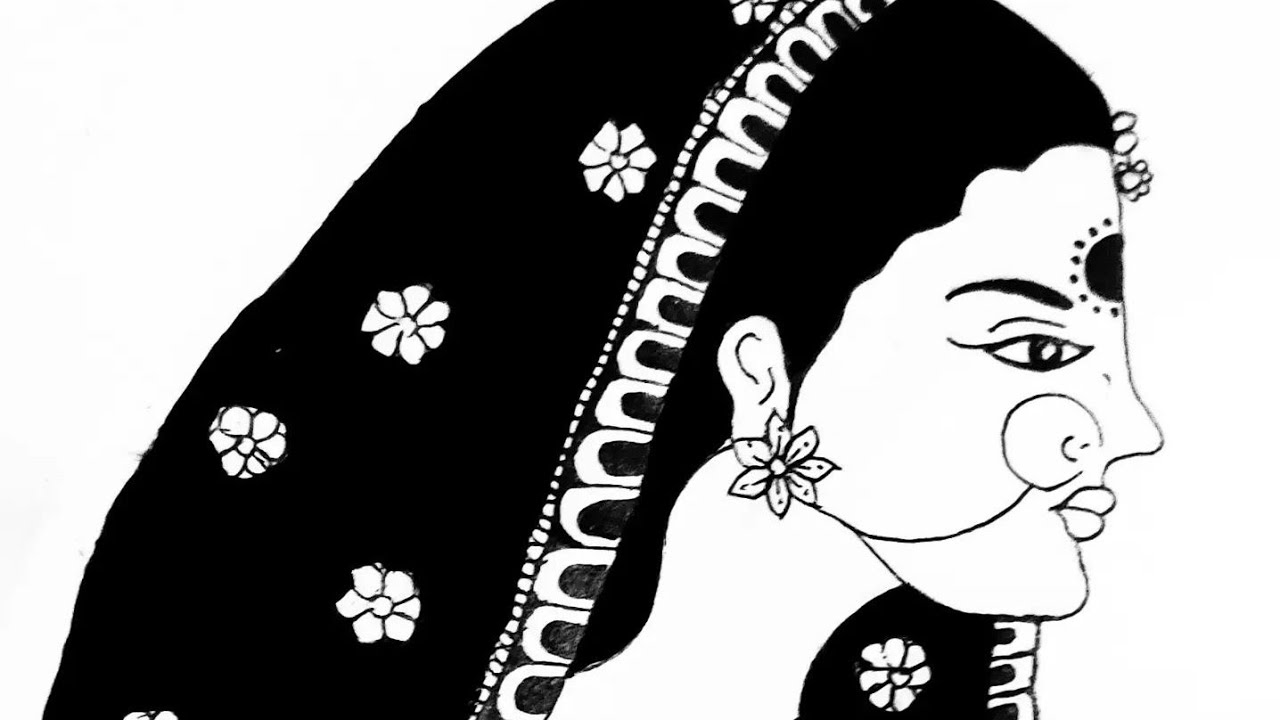 How to draw Beautiful dulhan ||😍Mandala art 🎨...... - YouTube